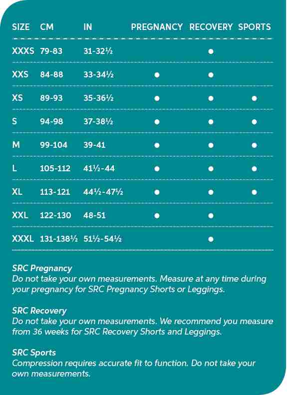 SRC Mini Recovery Shorts - Australian Physiotherapy Equipment