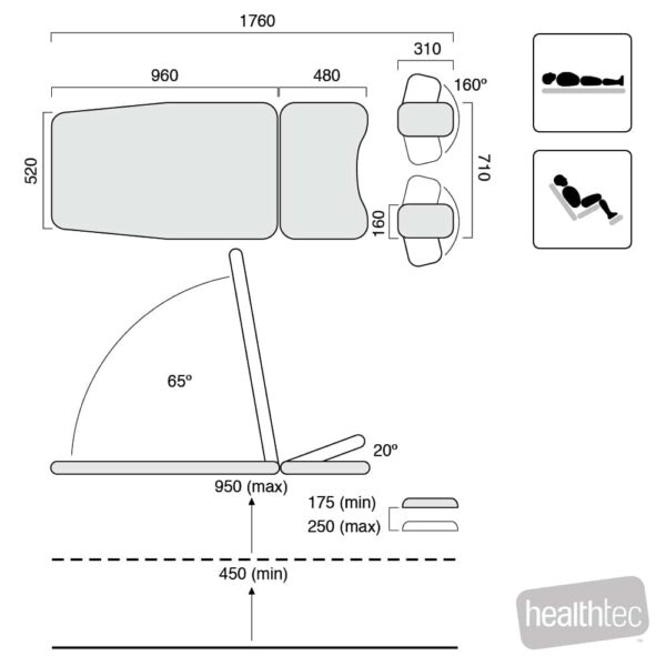 Healthtec SX Gynae Examination Chair - Australian Physiotherapy Equipment