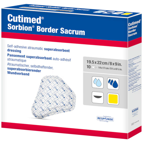 Cutimed® Sorbion Border Sacrum Sterile (19.5cm x 22cm Box/10 ...